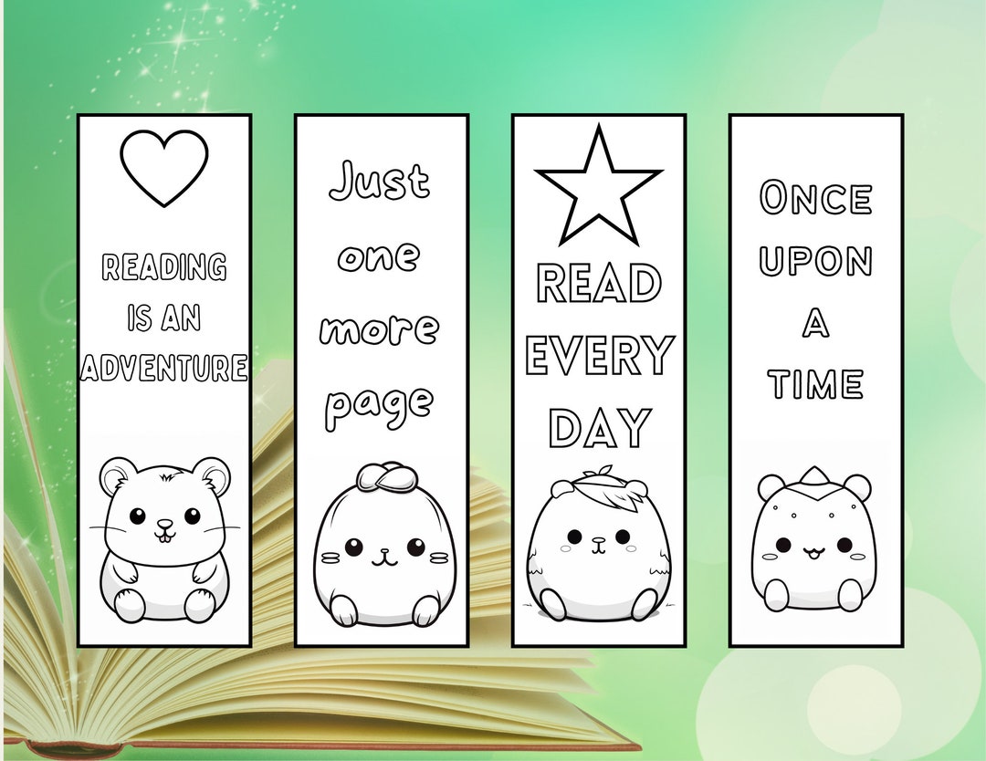Kids Squishmallow Printable Coloring Bookmarks Set of 4 Cute - Etsy
