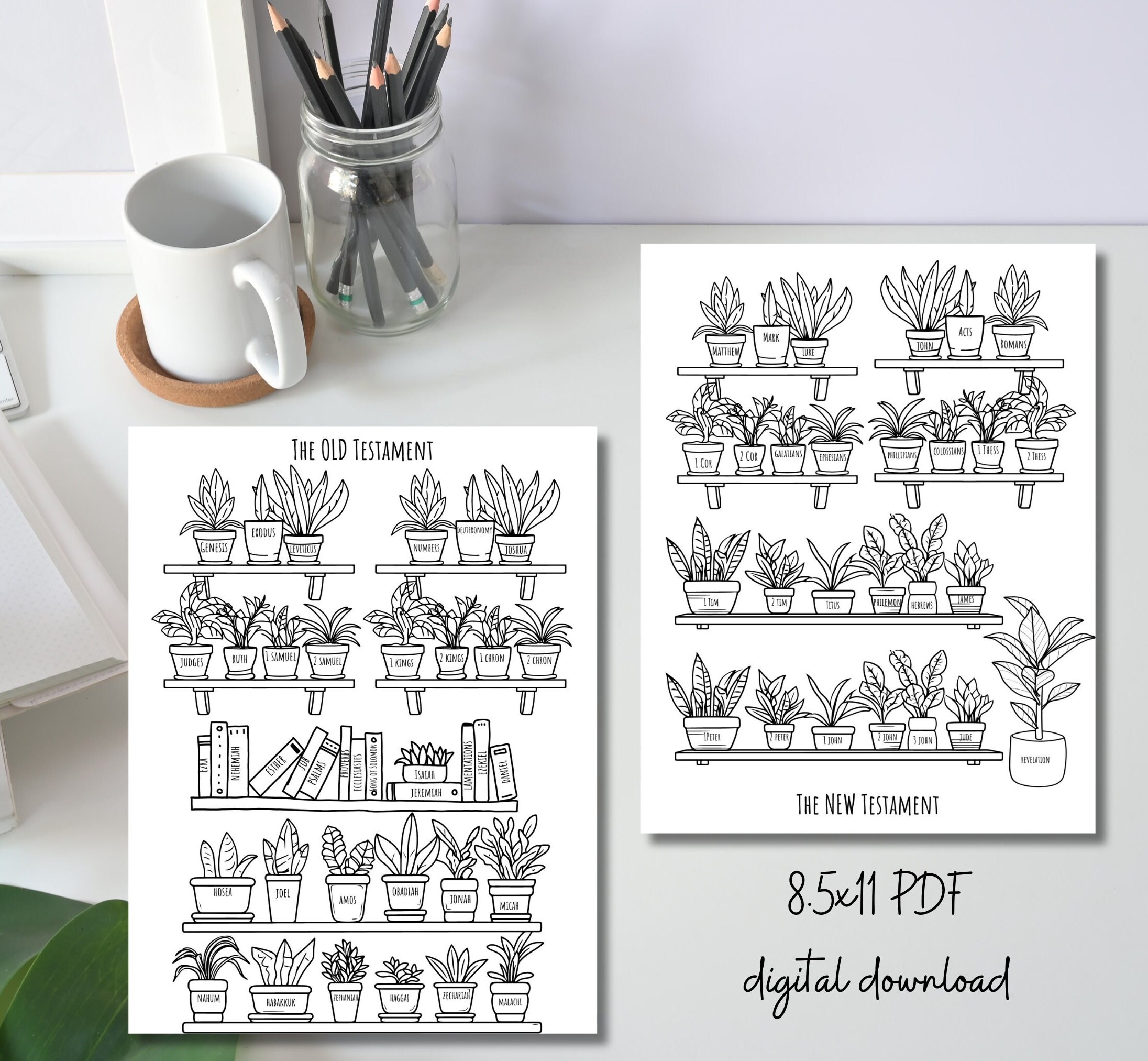 Bible Reading Tracker Printable Bookshelf Tracker Bible in a Year Bible ...