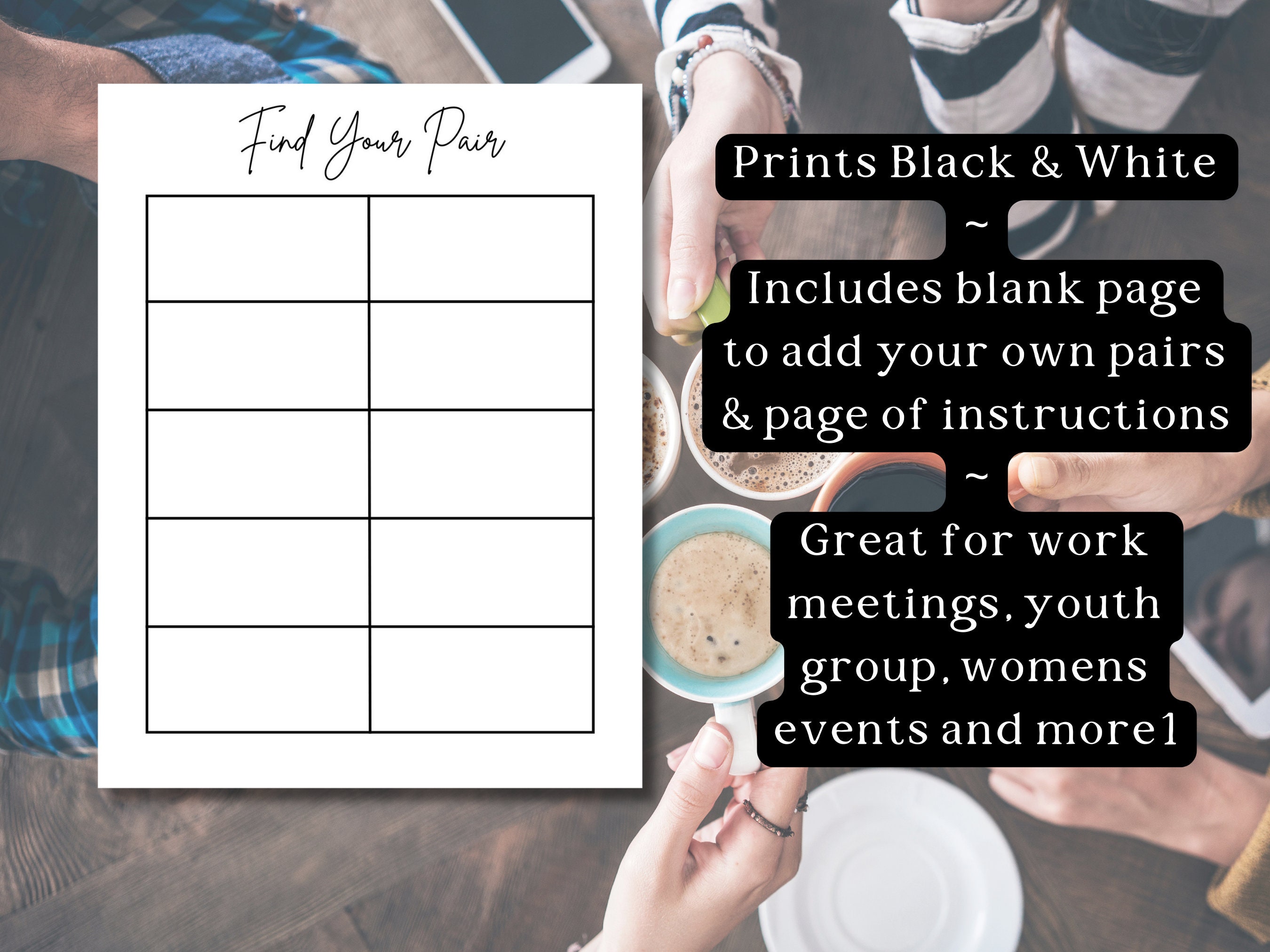 Ice Breaker Group Game Printable - Icebreaker Classroom Mixer or Team ...