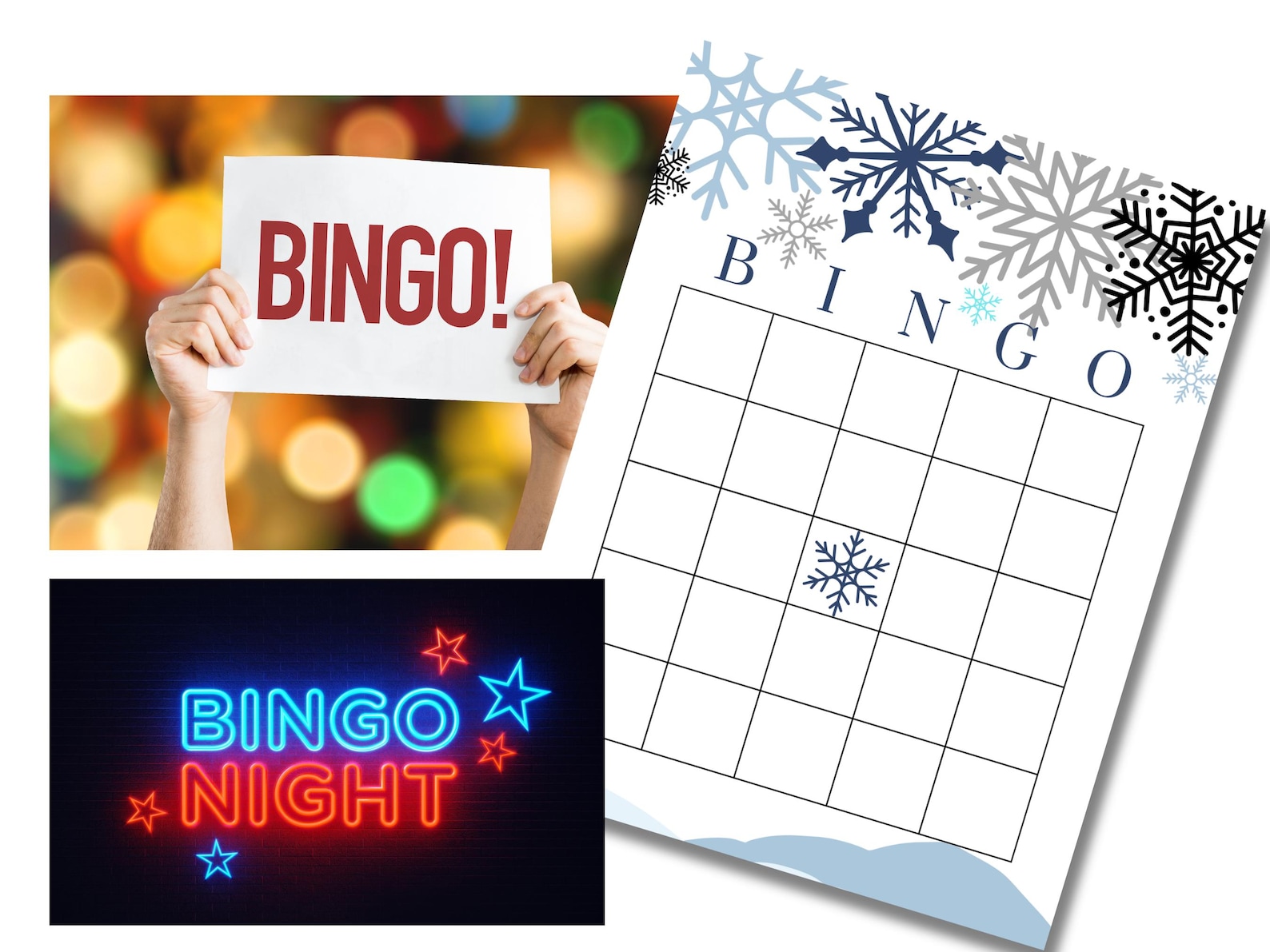 Winter Snow Bingo Printable for Holiday Group Gathering - Easy ...