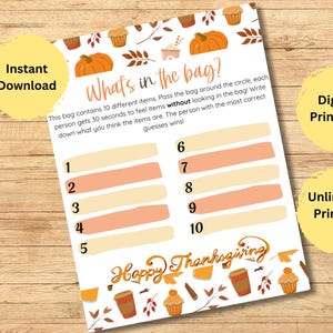 Thanksgiving Ice Breaker Group Game for Family Gatherings, Office or ...
