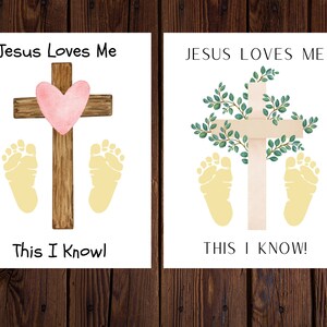 Church Craft Jesus Loves Me Kids Handprint Bundle for Daycare Nursery ...