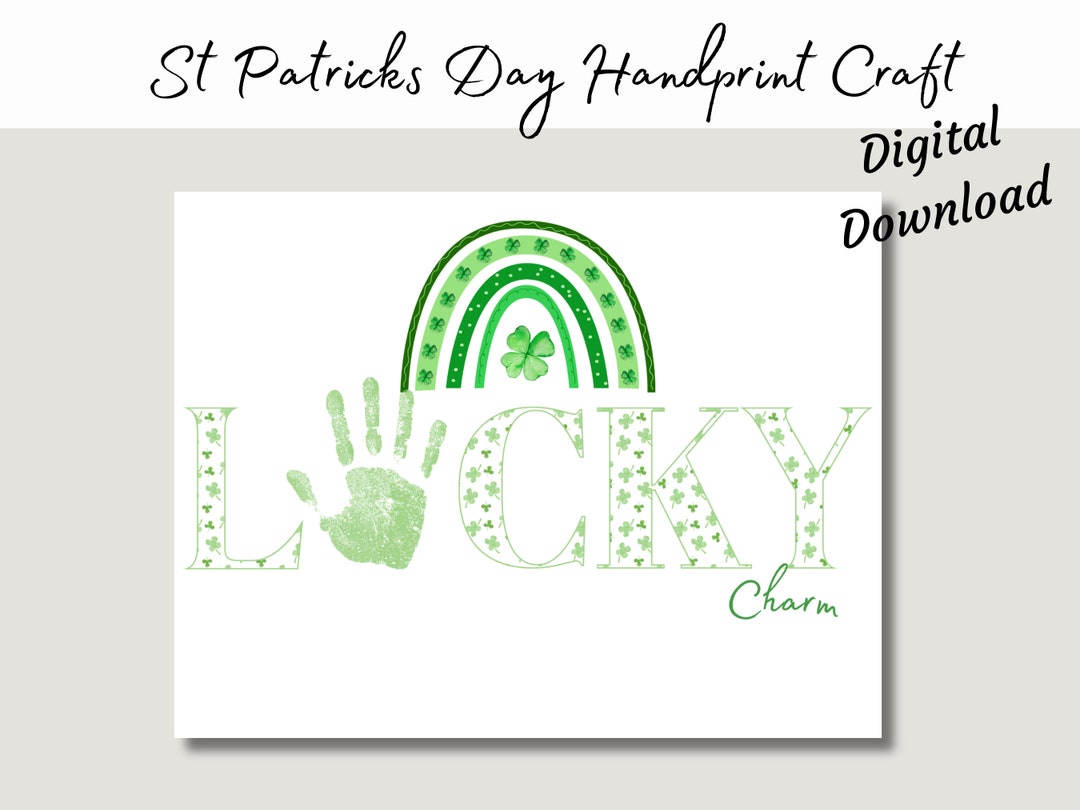 St Patrick's Day Lucky Charm Handprint Craft for Daycare Preschool ...