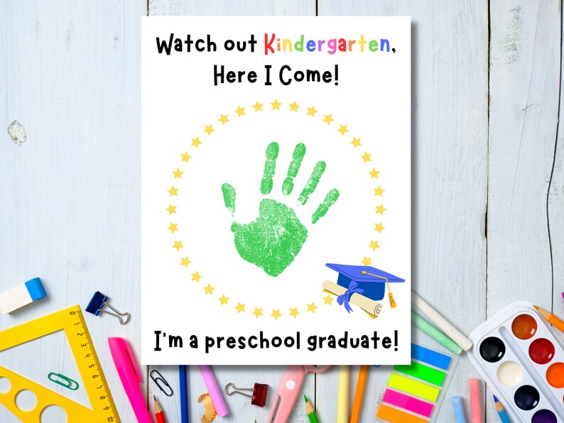 Preschool Graduation Handprint Craft Teacher Resource or Homeschool ...