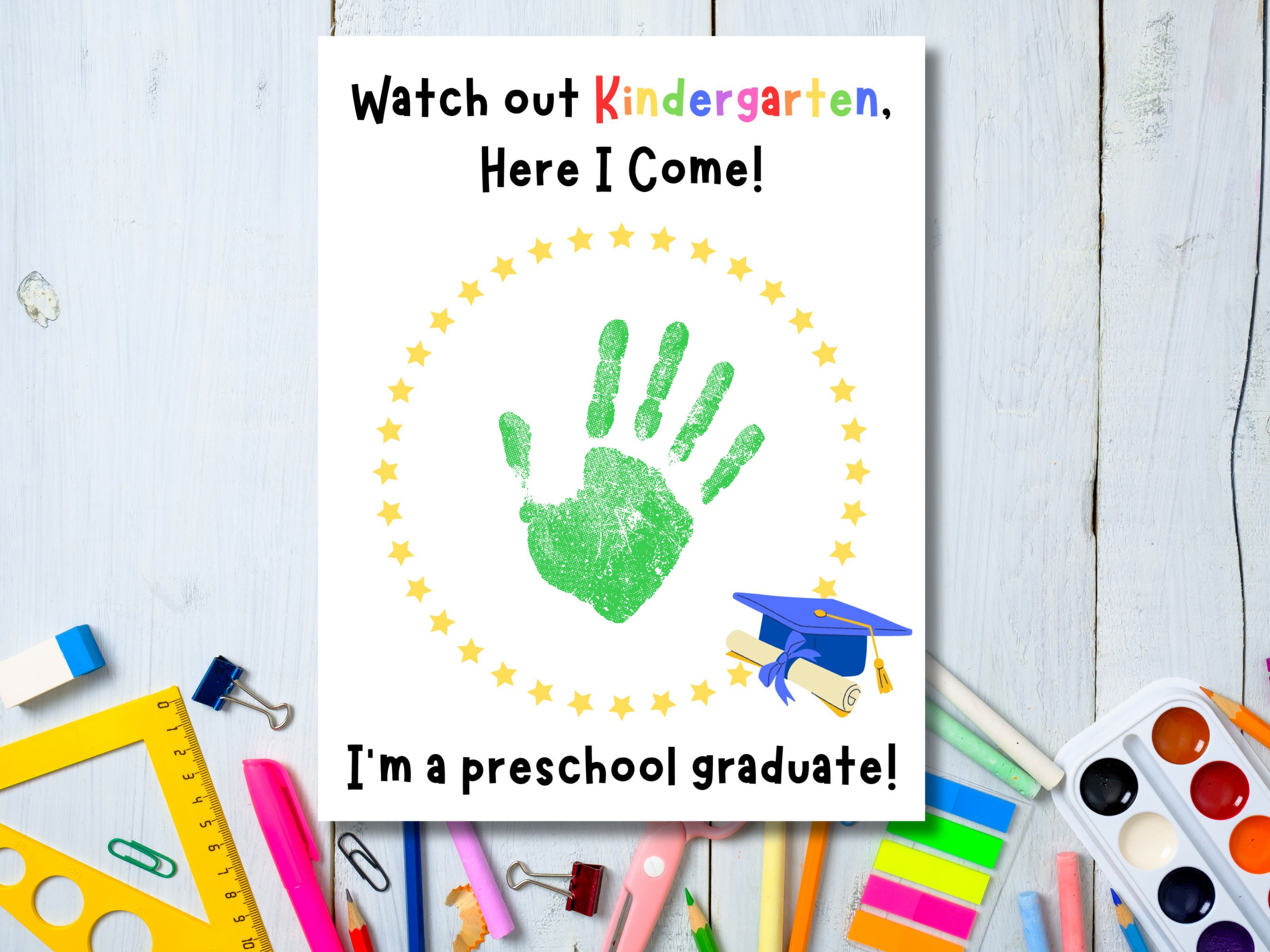 Preschool Graduation Handprint Craft Teacher Resource or Homeschool ...