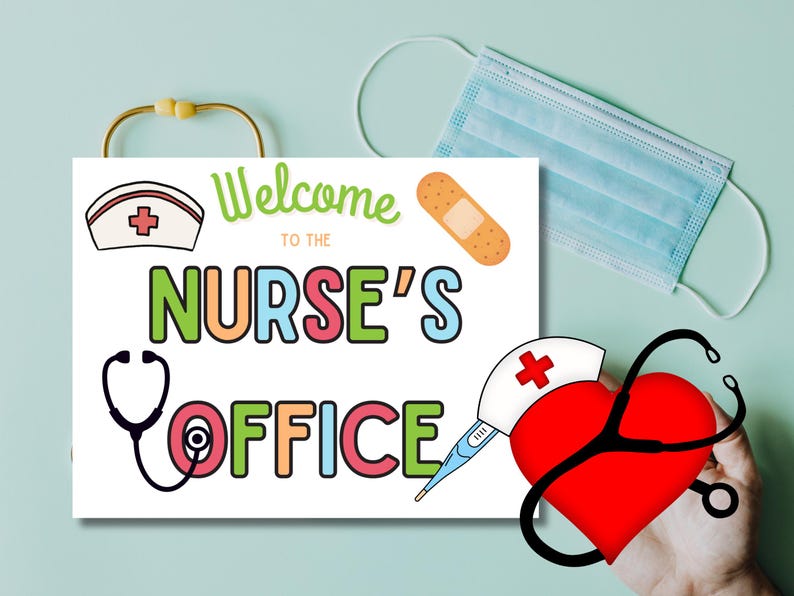 School Nurse Office Printable Decor, Health Room Signs (digital ...
