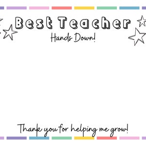 Teacher Appreciation Printable Handprint Craft Activity, End of Year ...
