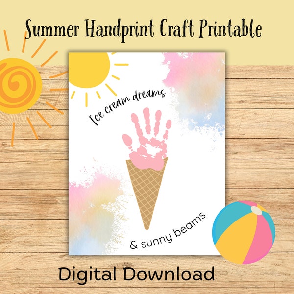 Summer Treats Craft Printable - Etsy