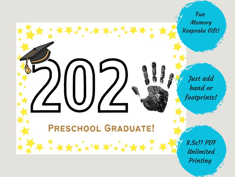 Preschool Graduation Handprint Craft Teacher Resource or Homeschool ...