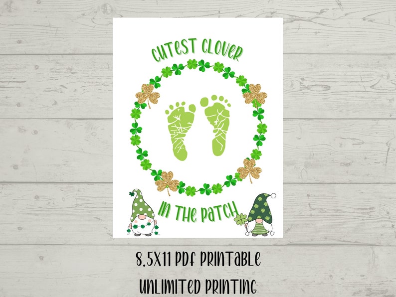 Kids St Patricks Day Handprint Craft Printable Art for Use at Home ...