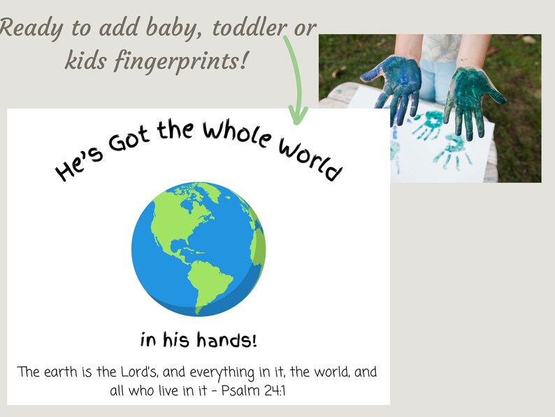 Kids Church Craft Whole World Handprint Art for Babies, Kids, Toddlers ...