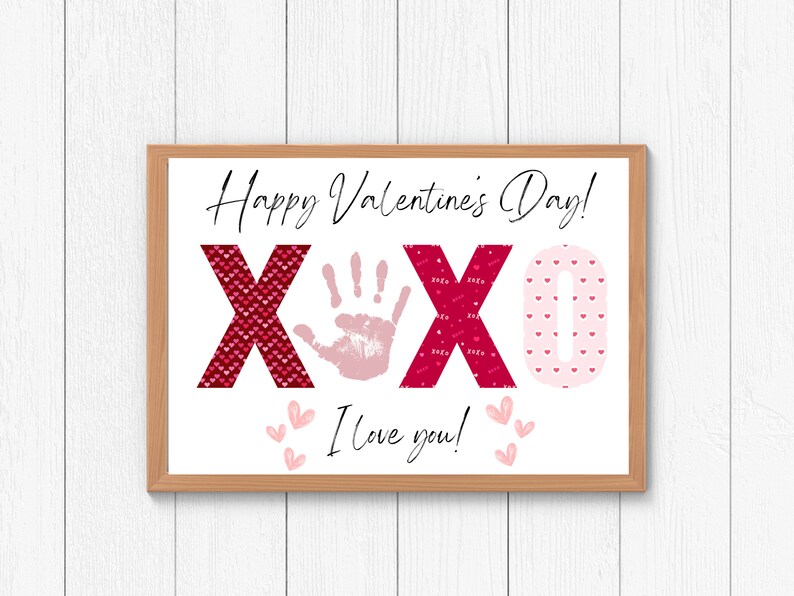 Valentine's Day Handprint Craft Bundle Printable Parent Gift Baby Kids ...