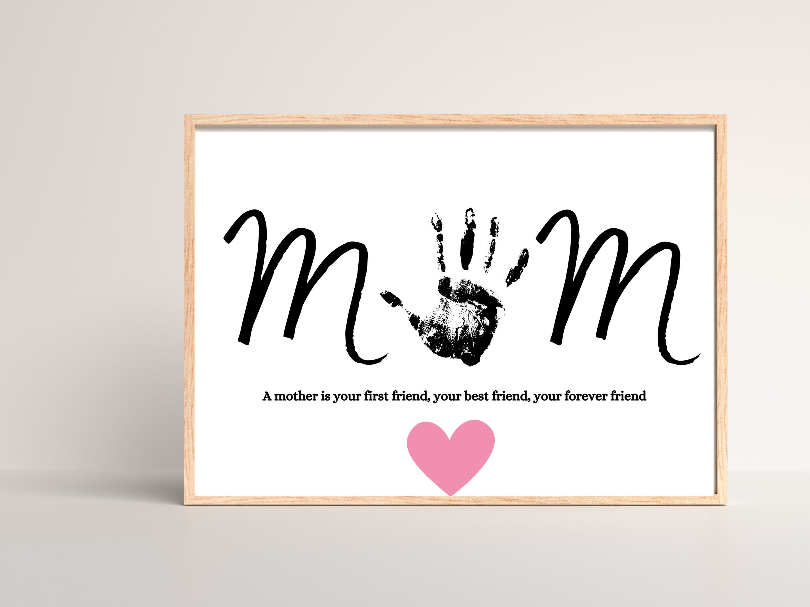 Mothers Day Handprint Craft Printable Gift for Mom From Baby, Toddler ...