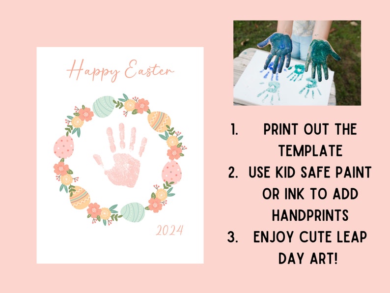 Easter Handprint Craft for Kids Baby Toddler or Preschooler for Home ...