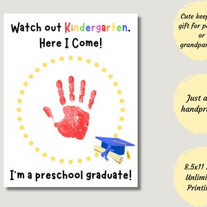 Preschool Graduation Handprint Craft Teacher Resource or Homeschool ...