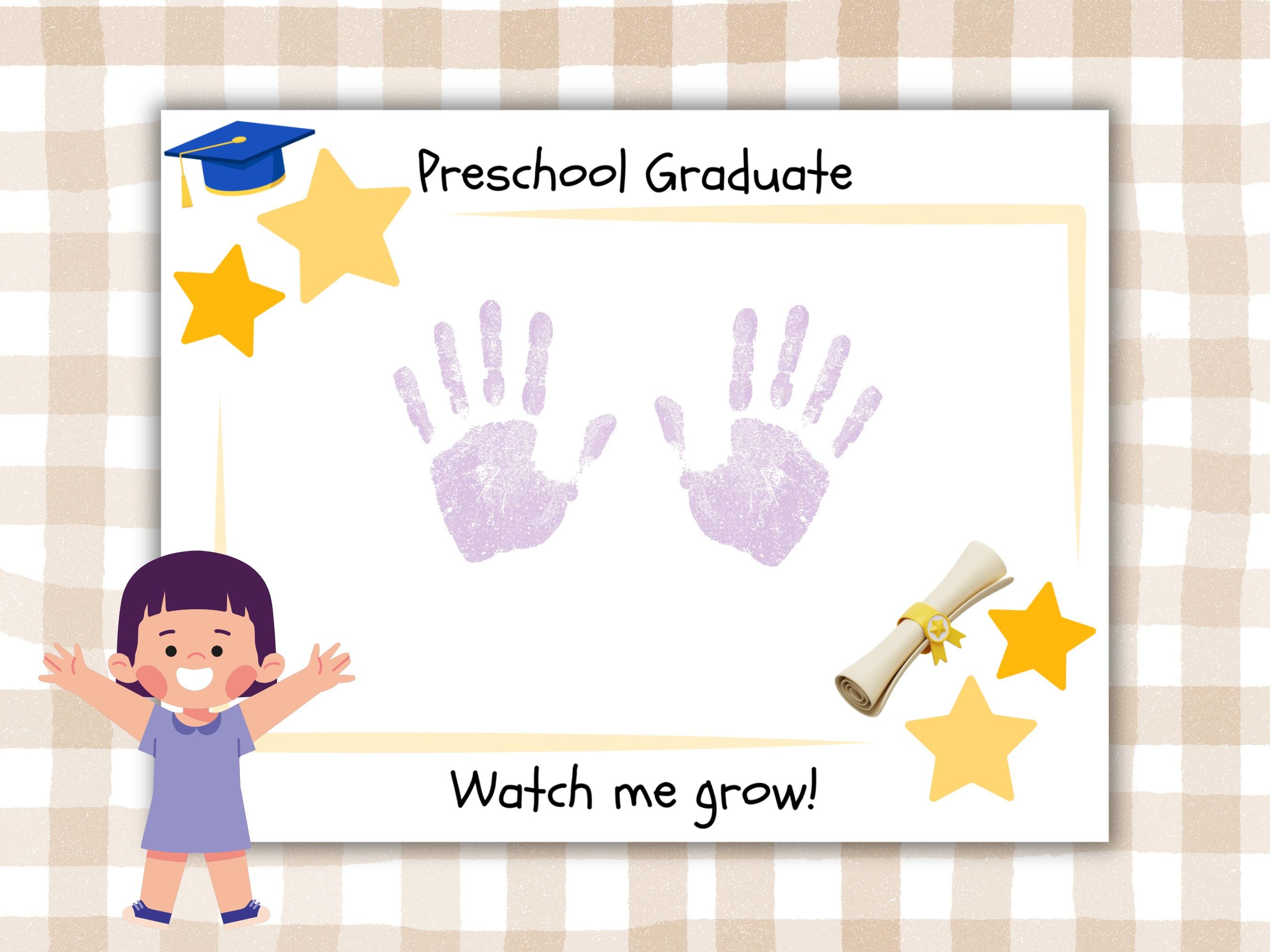 Preschool Graduation Handprint Craft for Class or Daycare, DIY Kids ...