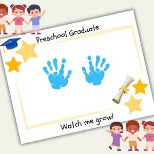 Preschool Graduation Handprint Craft for Class or Daycare, DIY Kids ...