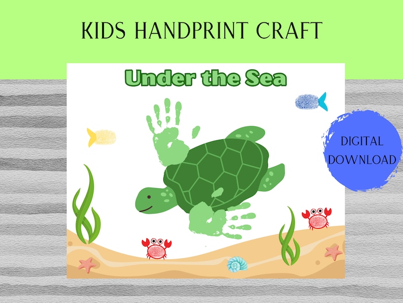 Kids Craft Under the Sea Fingerprint Activity Printable for Preschool ...