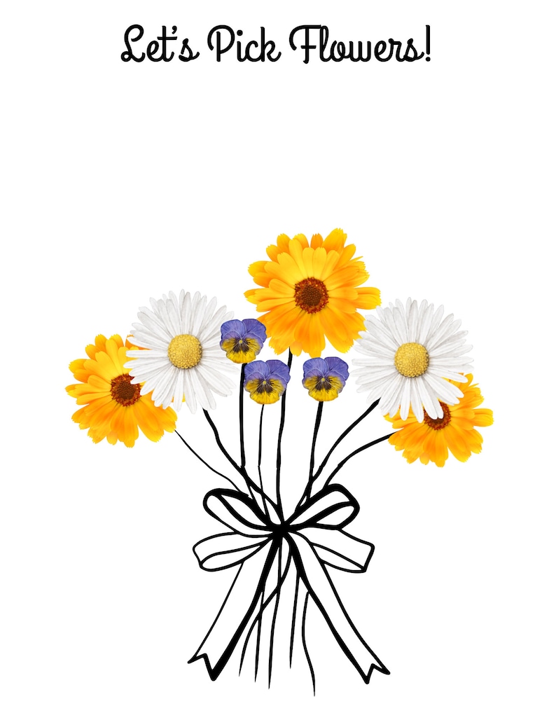 Flower Printable Activity for Kids, Make a Flower Bouquet Craft ...