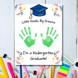 Kindergarten Graduation Handprint Craft Teacher Resource or Homeschool ...