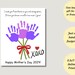 Mother's Day Kids Handprint Craft Printable Bouquet Gift for Mom ...