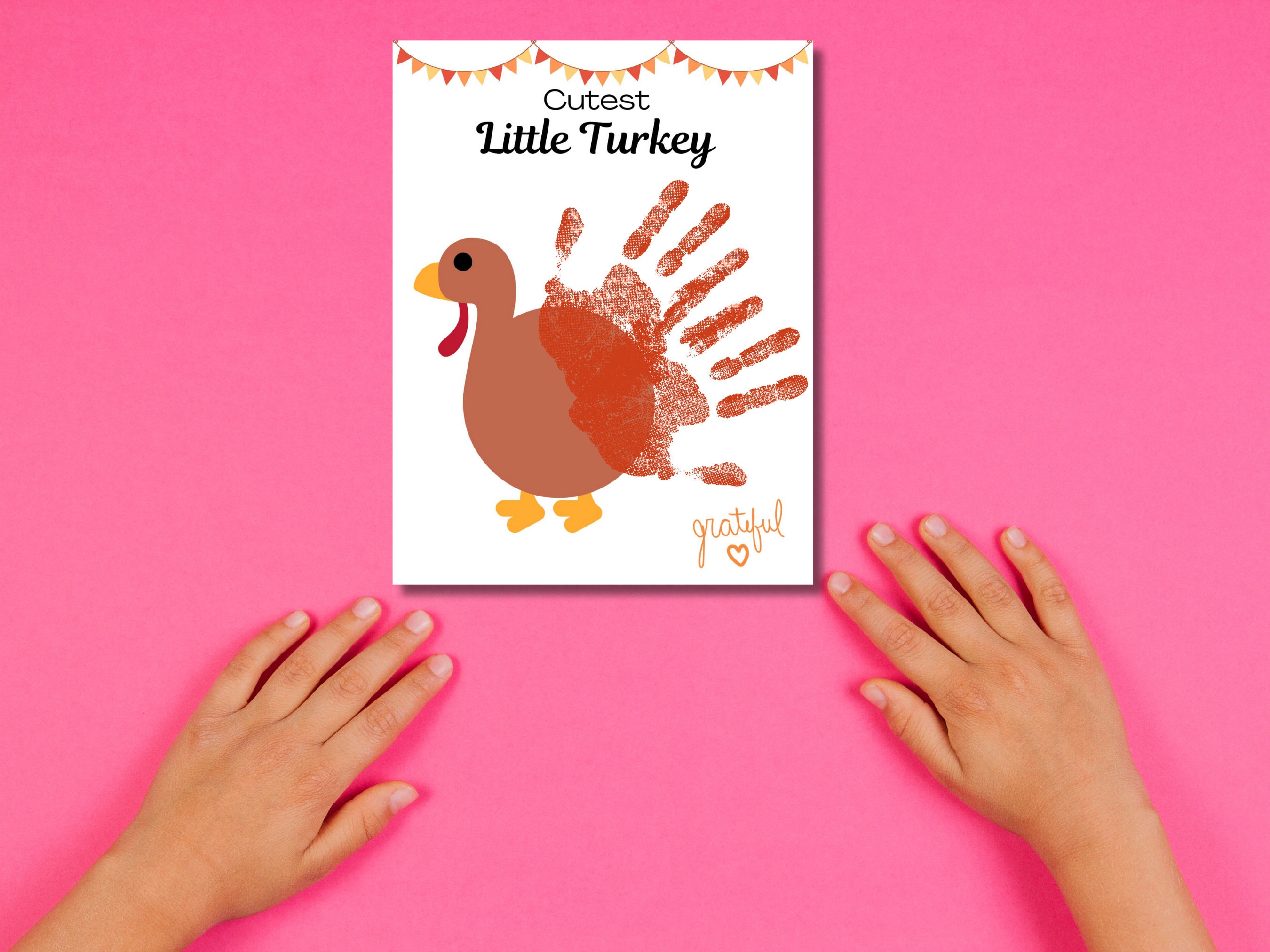 Thanksgiving Turkey Handprint Craft: Kids Art Activity (PDF) - Etsy