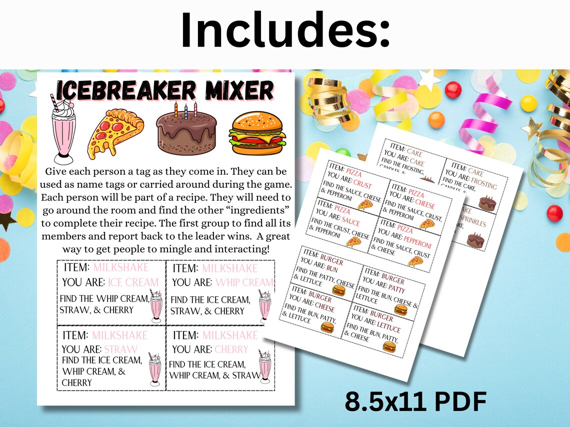 Ice Breaker Group Game Printable Youth Group Classroom Mixer for Teens ...