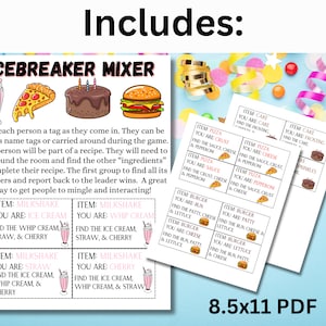 Teen Ice Breaker Group Game Printable Youth Group Icebreaker Classroom ...