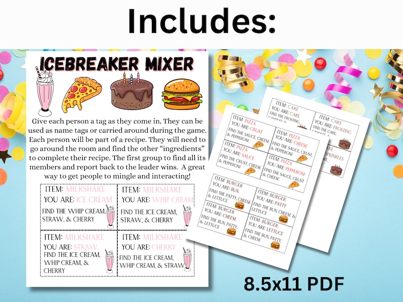 Teen Ice Breaker Group Game Printable Youth Group Icebreaker Classroom ...