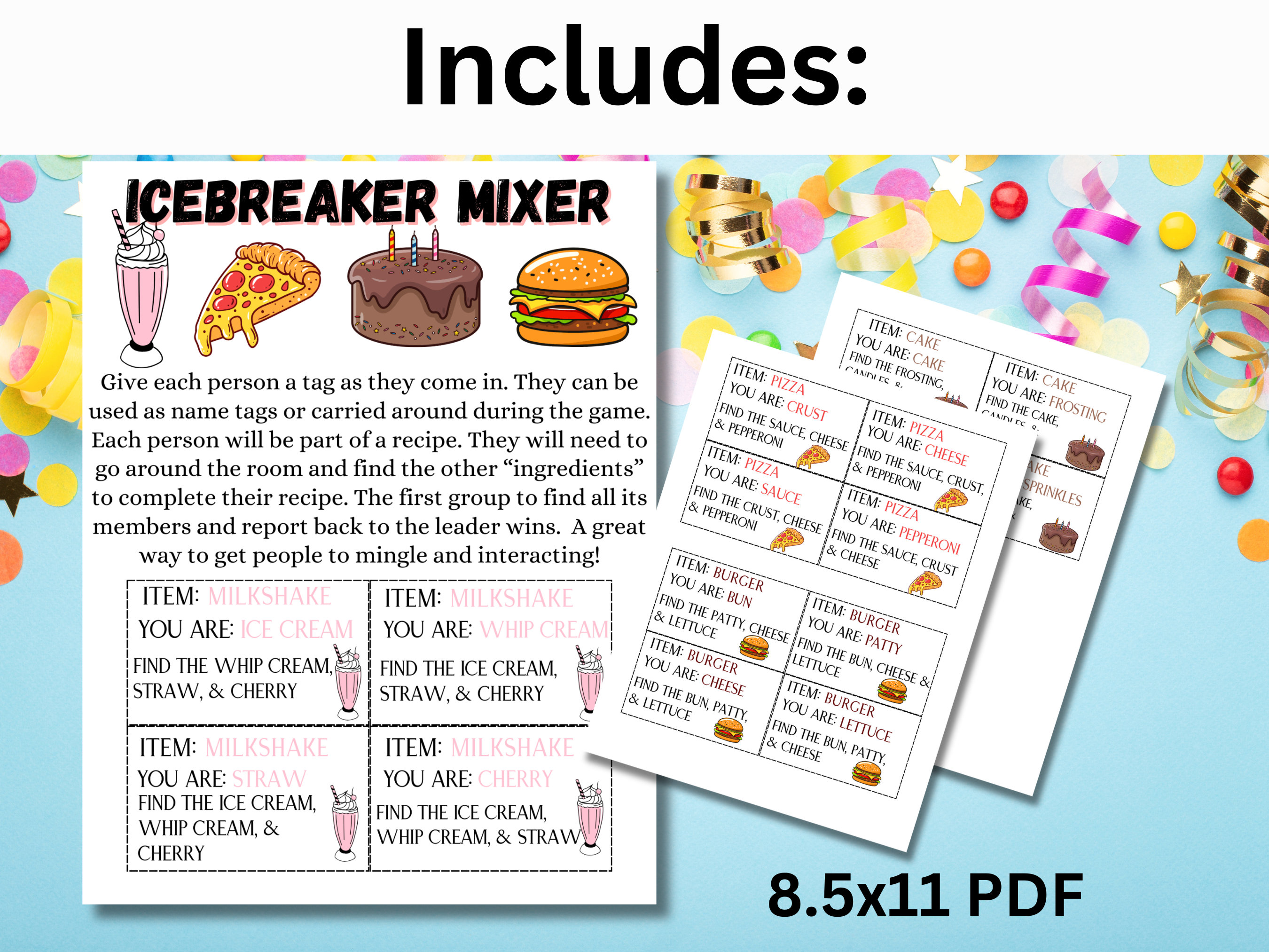 Teen Ice Breaker Group Game Printable Youth Group Icebreaker Classroom ...