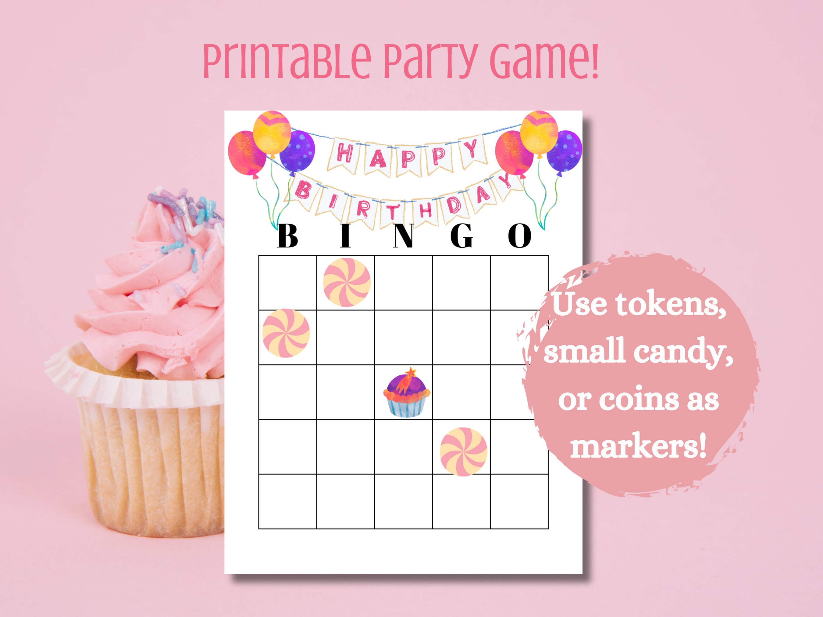 Birthday Bingo Game Printable Classroom Kids Birthday Party Activity ...