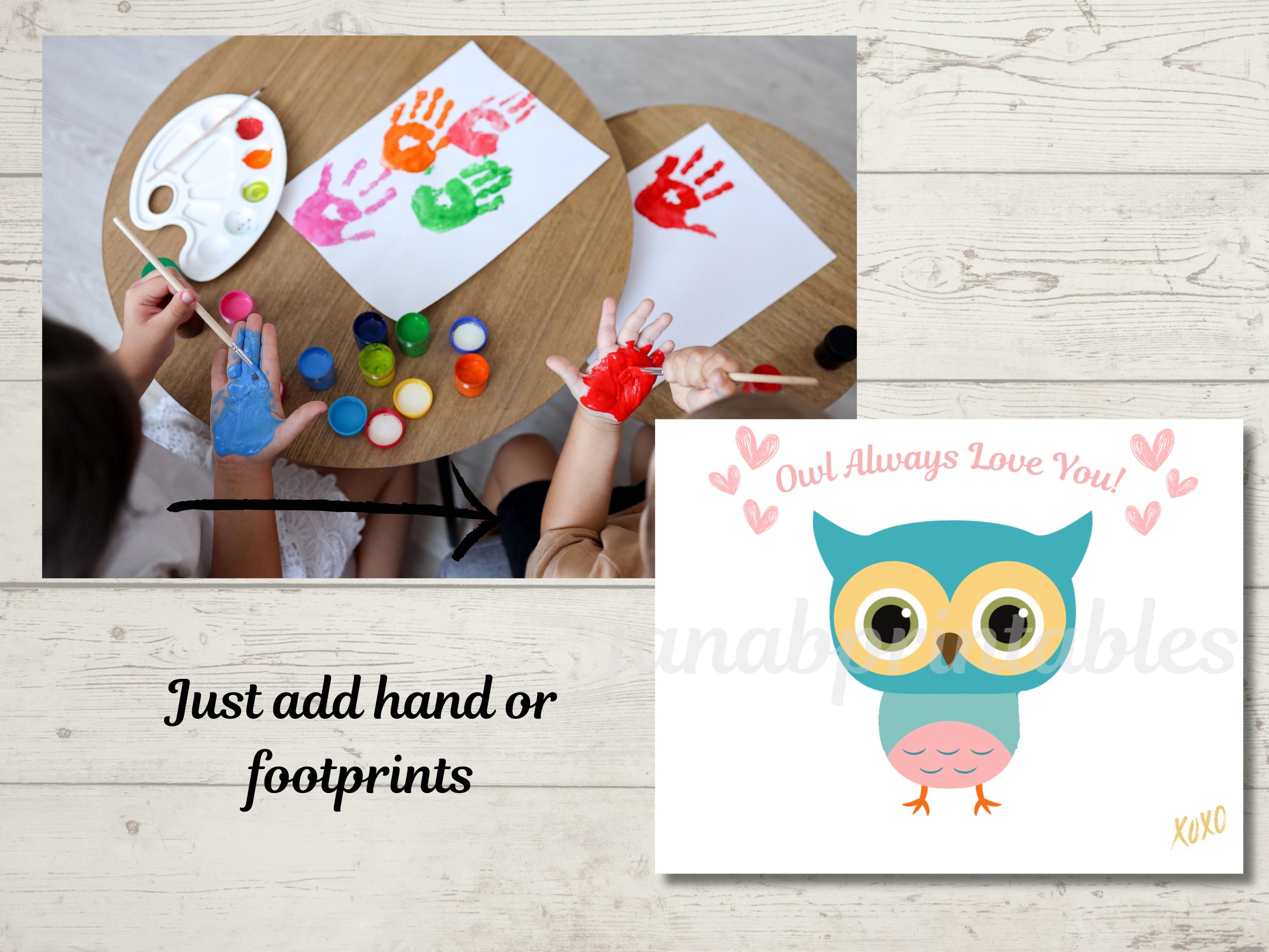 Kids Owl Love You Handprint Craft Printable Owl Love You Parent ...