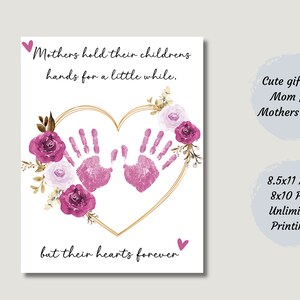 Mothers Day Kids Handprint Craft Printable Gift for Mom From Baby ...