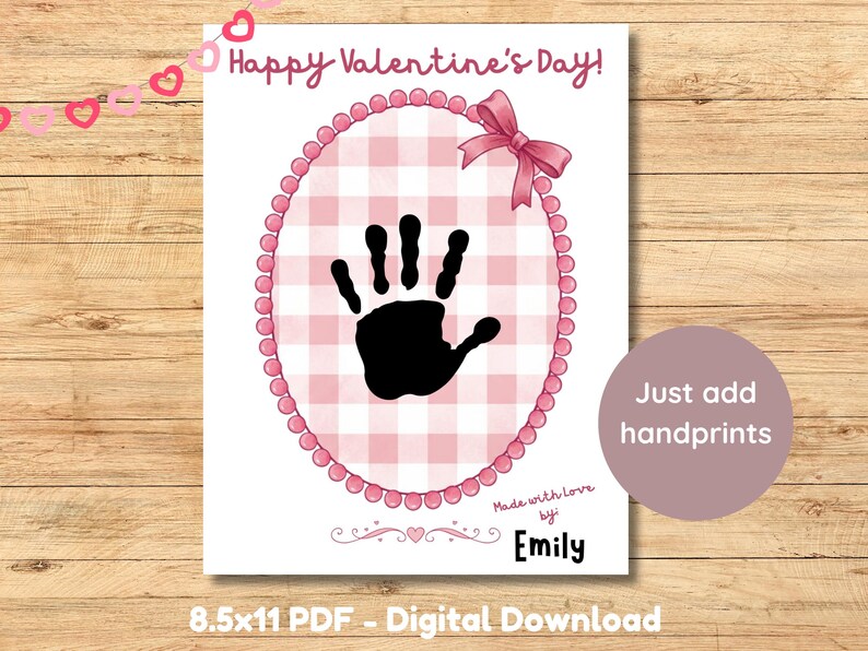 Kids Valentine's Day Handprint Classroom Craft for Teachers Parent ...