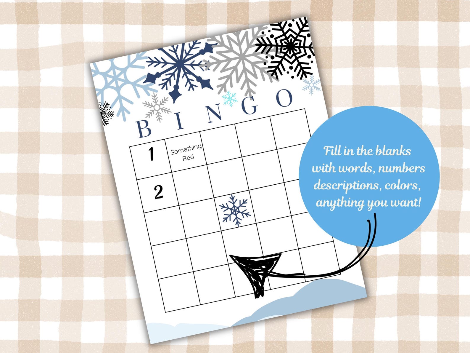 Winter Snow Bingo Printable for Holiday Group Gathering - Easy ...