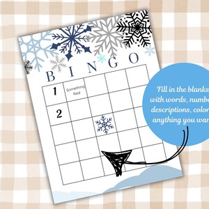 Winter Snow Bingo Printable for Holiday Group Gathering - Easy ...