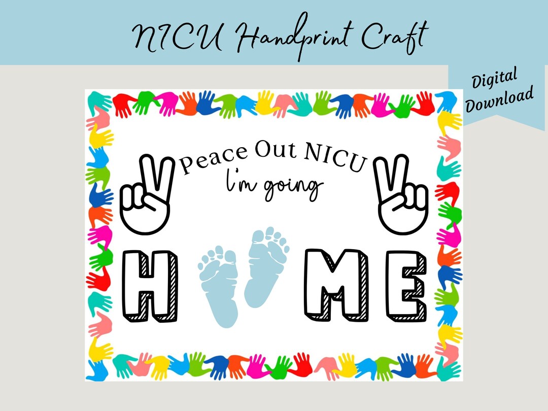 Preemie NICU Baby Graduation Going Home Sign for NICU Parents Preemie ...