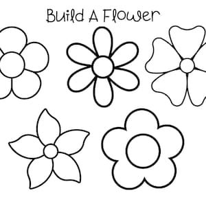 Kids Flower Craft Spring Printable Build a Flower - Preschool Paper ...