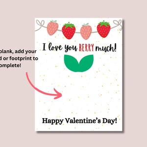 Kids Valentine's Day Craft Handprint Art Love You Berry Much Kids ...