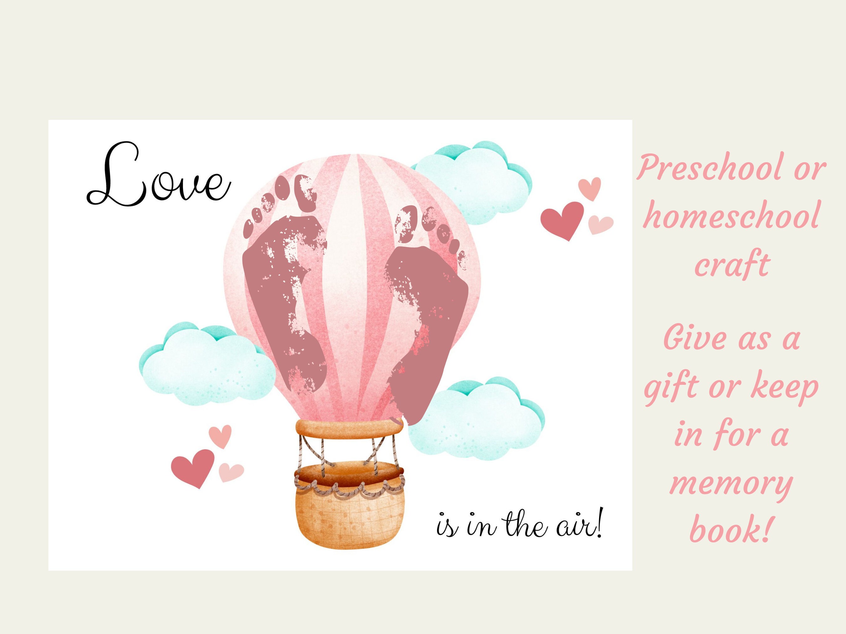 Valentine's Day Handprint Craft Bundle Printable Parent Gift Baby Kids ...