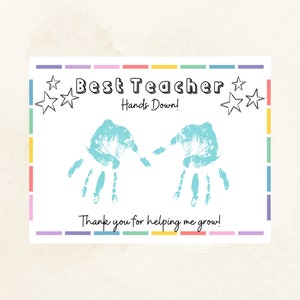 Teacher Appreciation Printable Handprint Craft Activity, End of Year ...