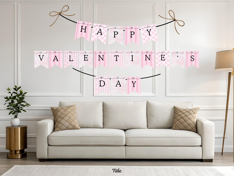 Valentine's Day Banner Printable Decor | Digital Download Valentines ...