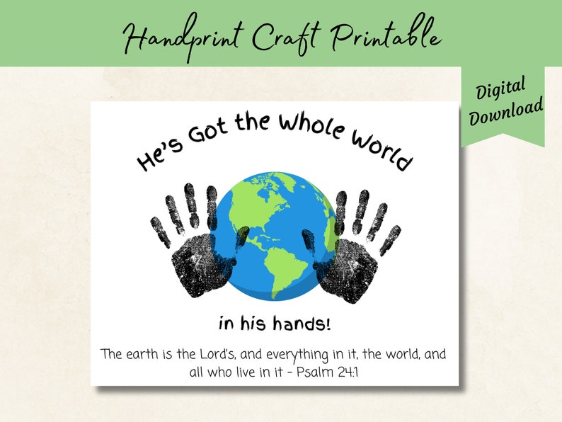 Kids Church Craft VBS Handprint Art for Babies, Kids, Toddlers in ...