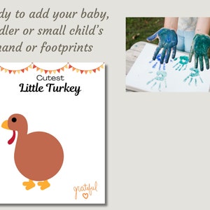 Thanksgiving Turkey Handprint Craft: Kids Art Activity (PDF) - Etsy