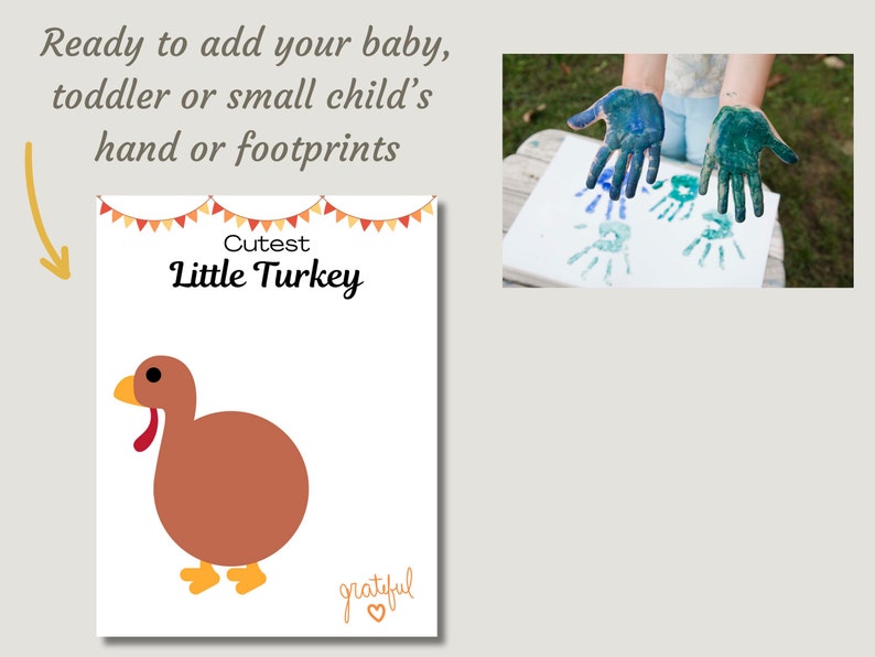 Thanksgiving Turkey Handprint Craft: Kids Art Activity (PDF) - Etsy