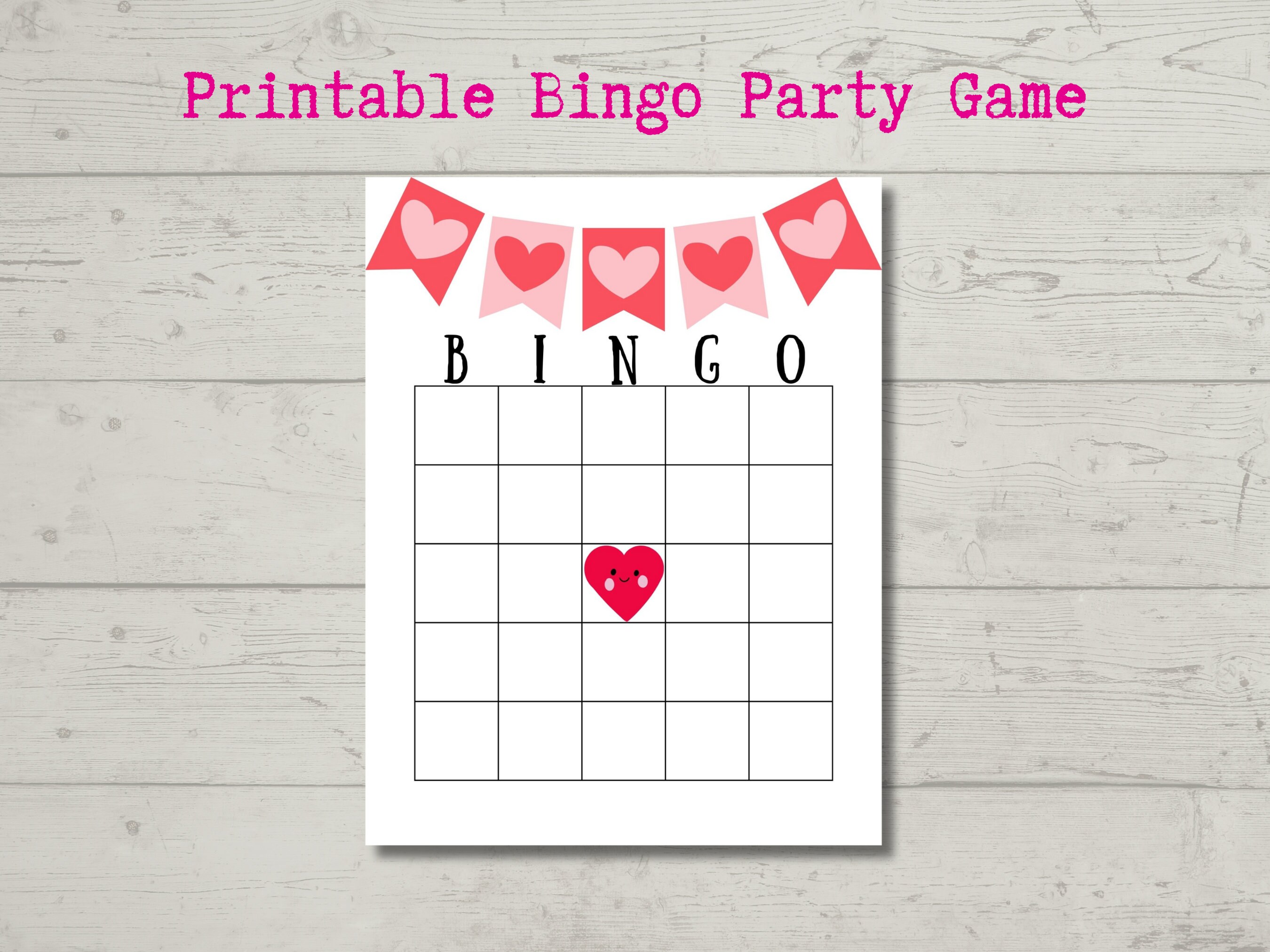 Valentine's Day Printable Bingo Blank Valentine Game Dinner Group ...