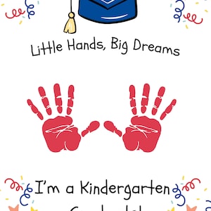 Kindergarten Graduation Handprint Craft – Teacher Resource (digital ...