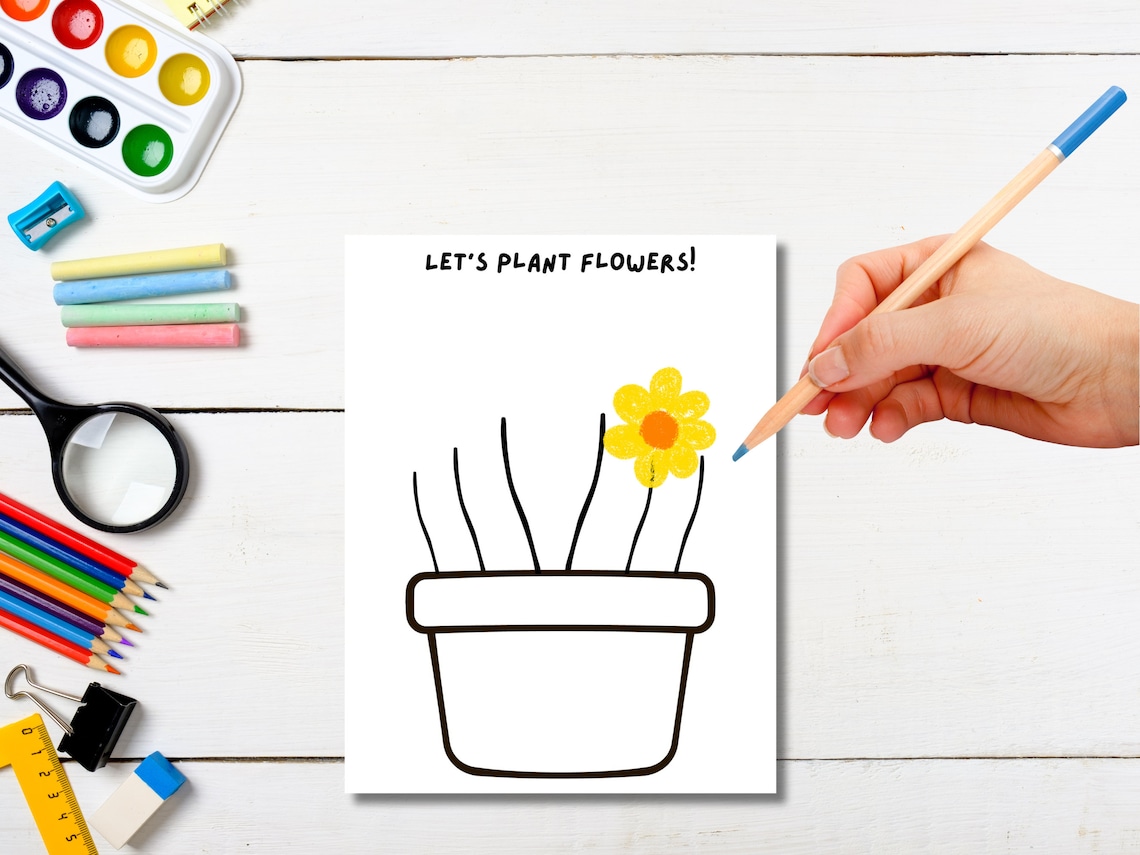 Flower Printable Activity for Kids, Make a Flower Bouquet Craft ...