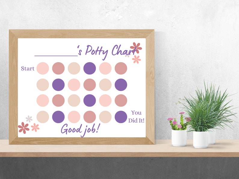 Kids Potty Toilet Training Printable Chart Girl Reward Potty Training ...