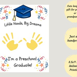 Preschool Graduation Handprint Craft Teacher Resource or Homeschool ...